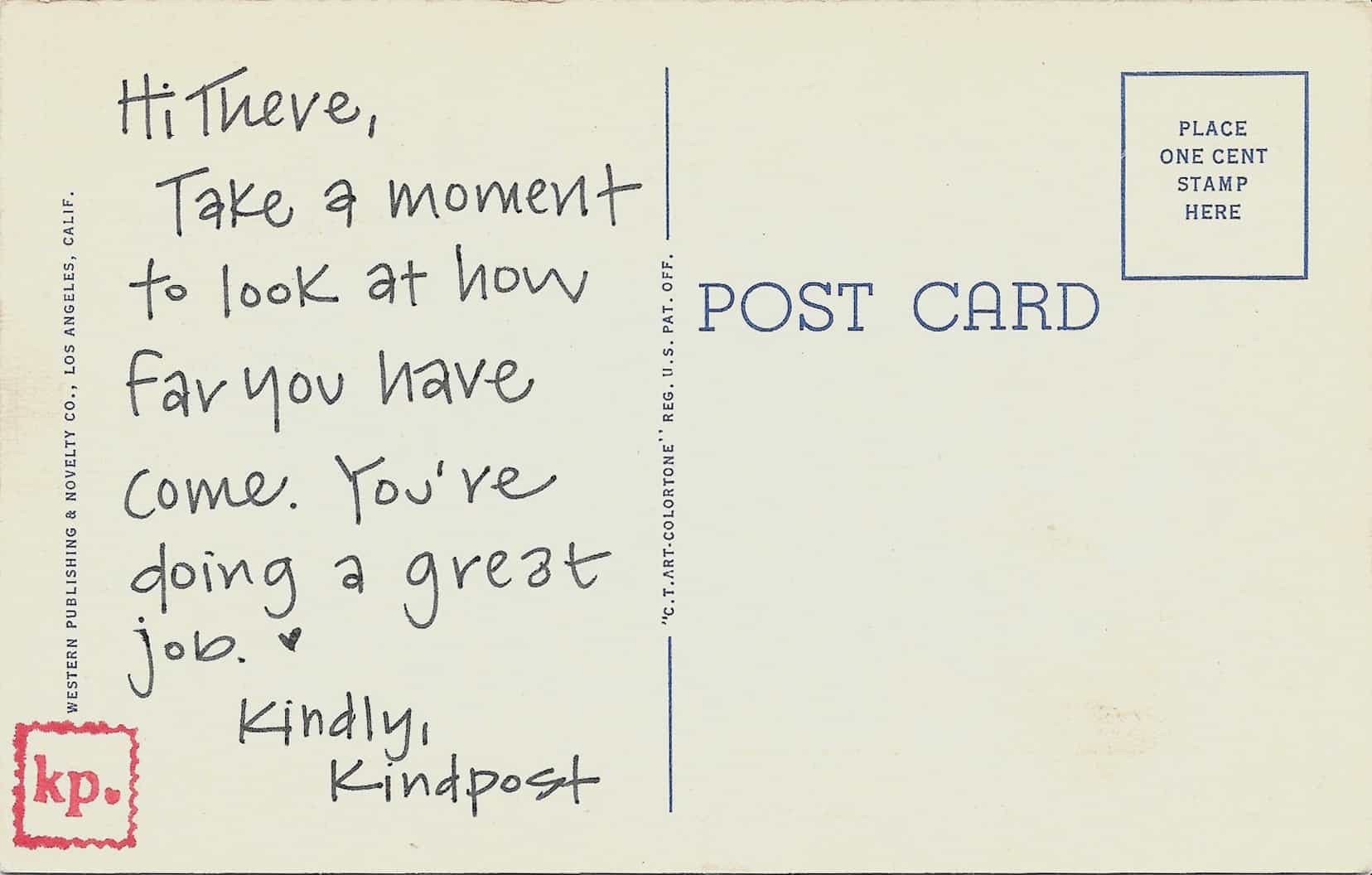 kindpost | Positive messages on vintage postcards
